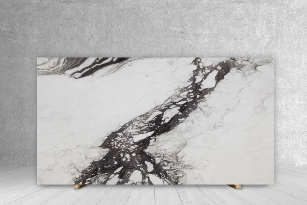 PAONAZZO NERO TECH SIDE B 1/2 SATIN — Marble Unlimited Inc