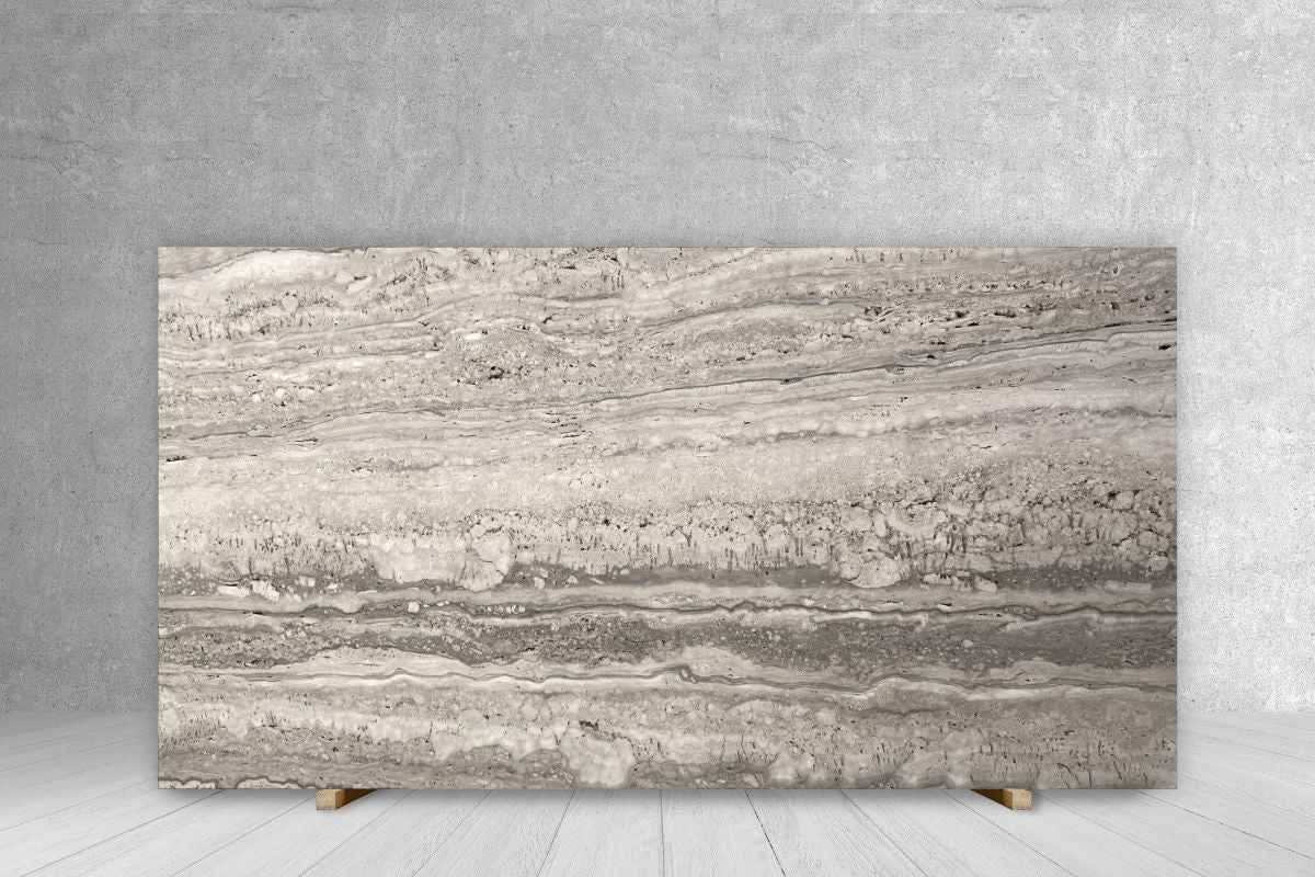 TRAVERTINO SILVER ORIGINAL EXTRA HONED UNFILLED 3/4 — Marble Unlimited Inc